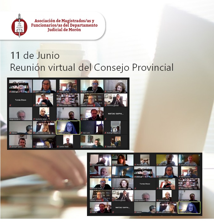 REUNIÓN VIRTUAL DEL CONSEJO PROVINCIAL – Asociación de Magistrados y ...